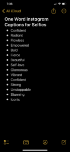 217 Best One Word Captions for Instagram (2026)