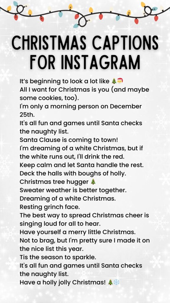 Festive Christmas Captions for Instagram That Will Sleigh Your Followers