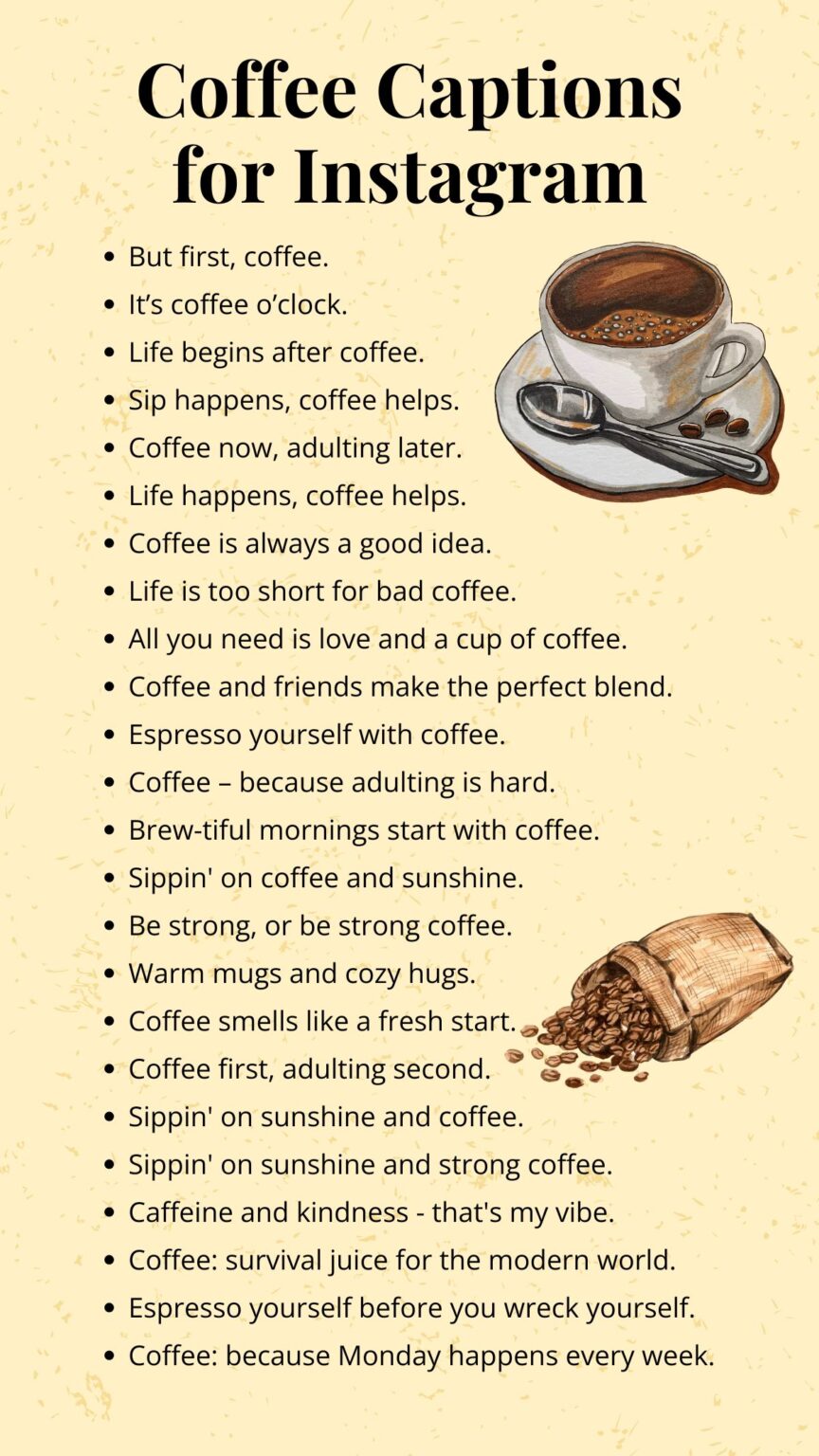 200 Coffee Quotes for Instagram Captions (2026)
