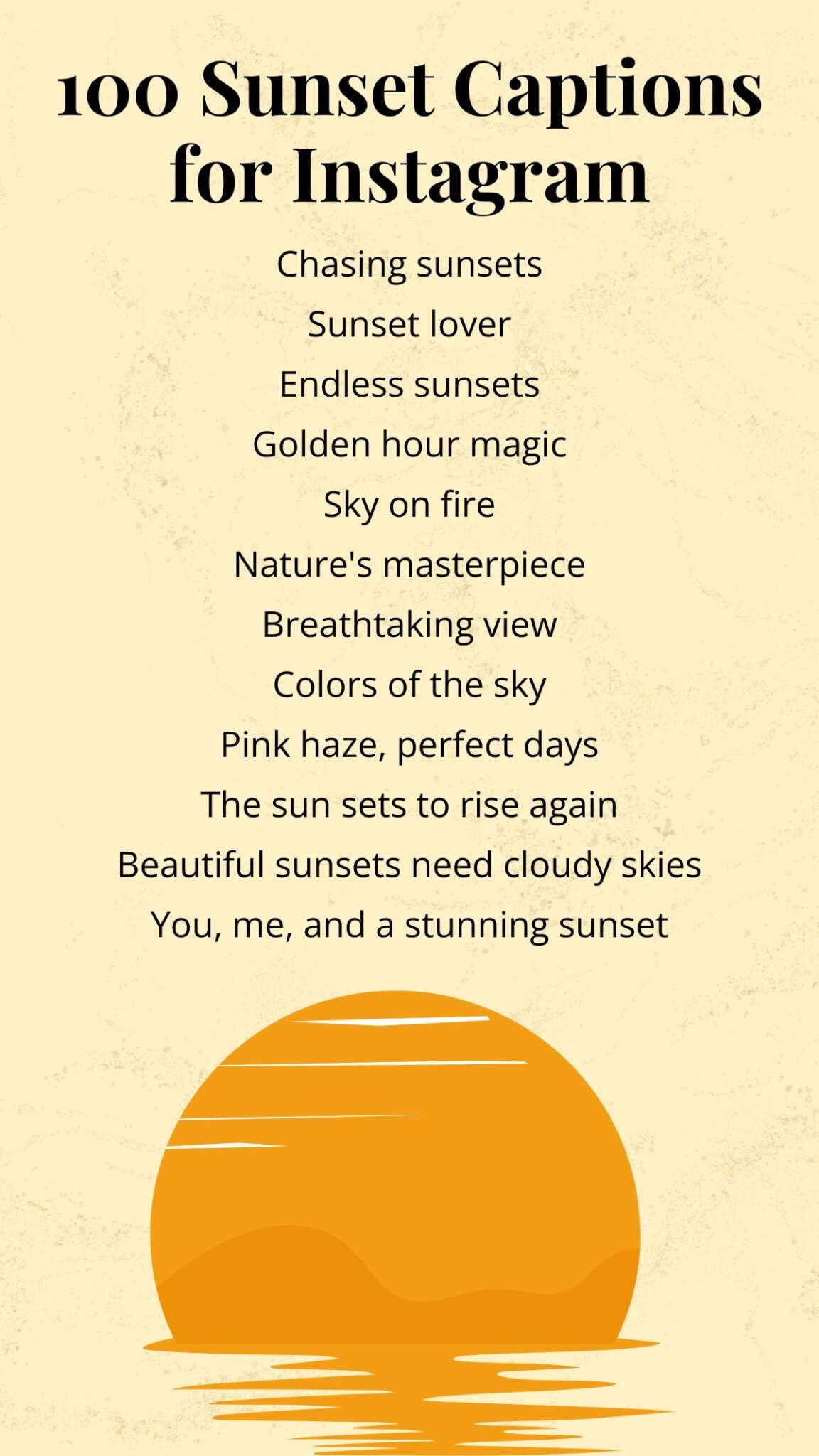 100 Sunset Captions for Instagram