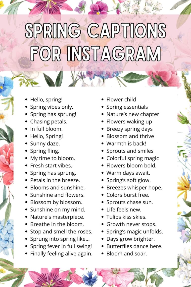 100 Best Spring Quotes for Instagram Captions